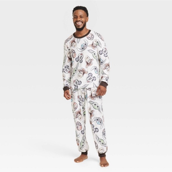 Disney | Other | Disney Men 2 Piece Pajamas Sleep Set Medium | Poshmark